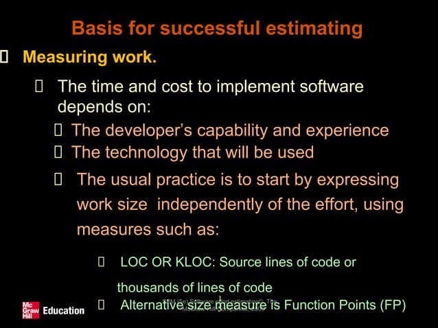 Chapter 05 Software effort estimation PartII_final | PDF | Computing | Technology & Computing