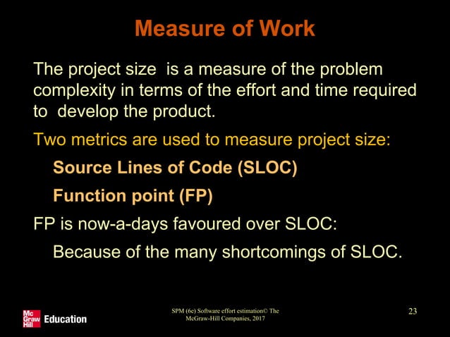 Chapter 05 Software effort estimation PartII_final | PDF | Computing | Technology & Computing