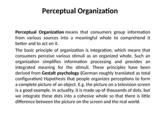 Consumer perception ( a part of business management) | PPT