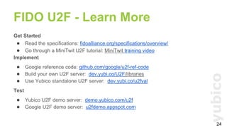 U2F Tutorial - Authentication Tokens for Enterprise and Consumers | PPT