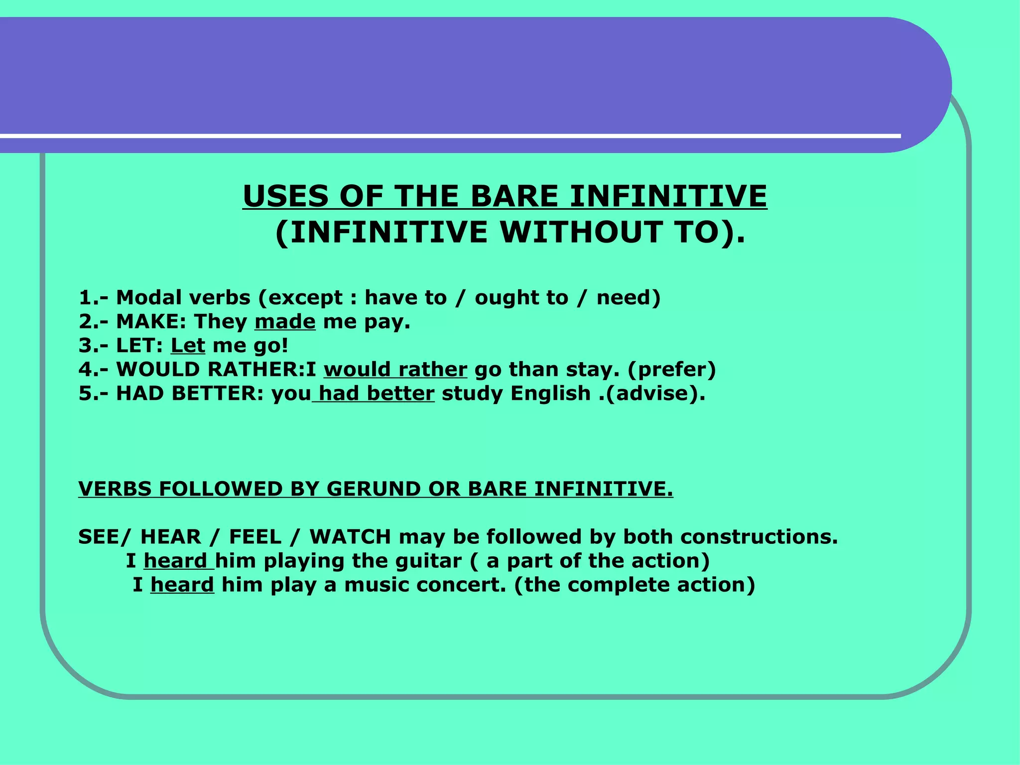 U2 Gerund Vs Infinitive | PPT