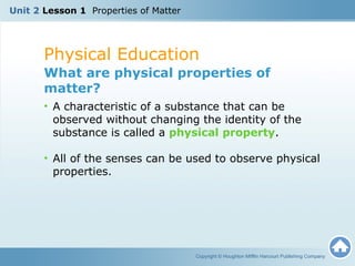 U2L1 - Properties of Matter | PPT