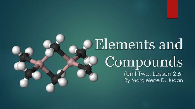 Unit 2, Lesson 2.6 - Elements and Compounds | PPTX | Chemistry | Science