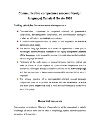 What is communicative competence | PDF