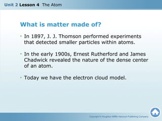 U2L4 - The Atom | PPT | Chemistry | Science