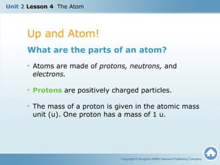 U2L4 - The Atom | PPT | Chemistry | Science