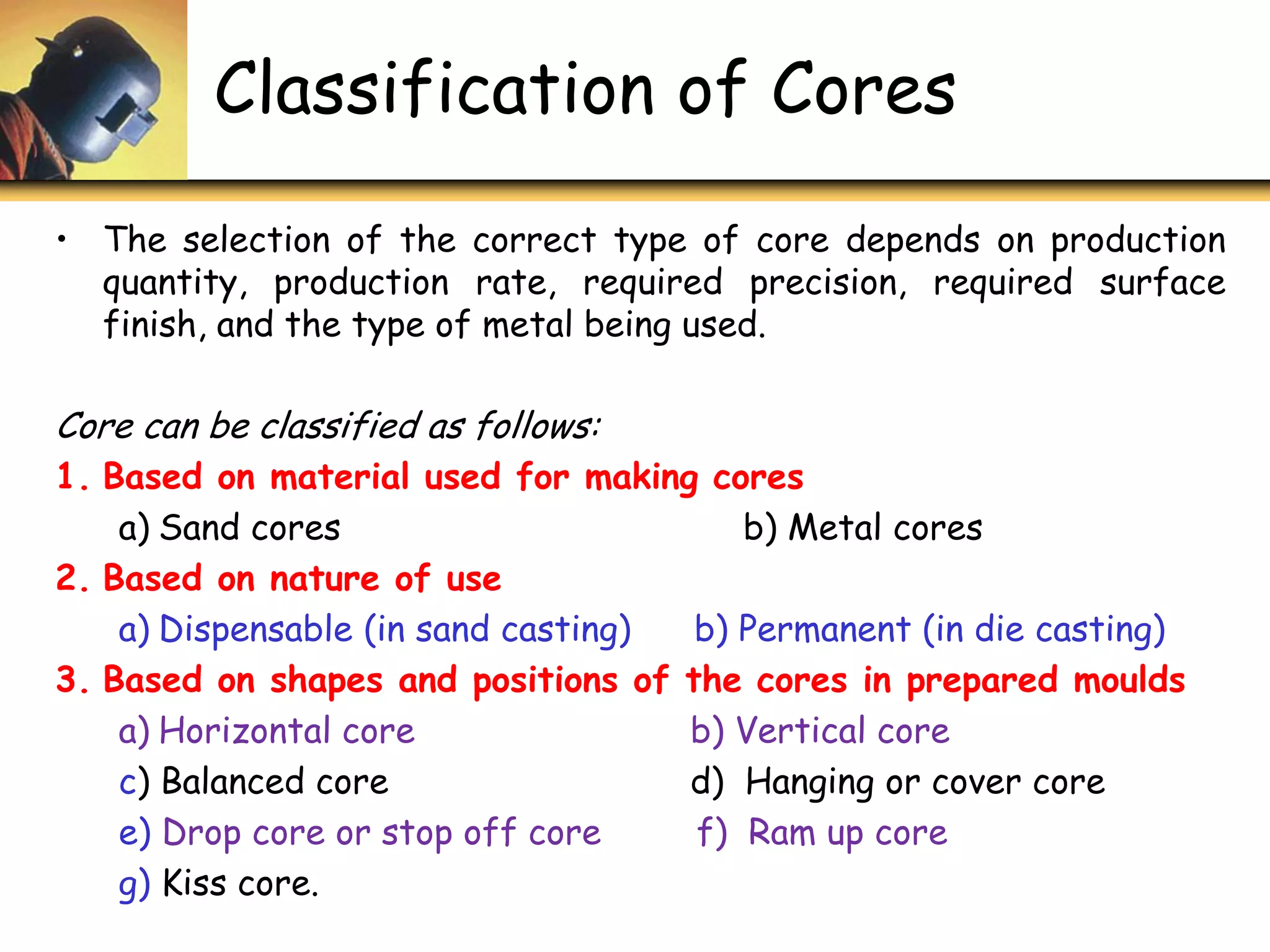 U2 p3 core, core prints and chaplets | PDF