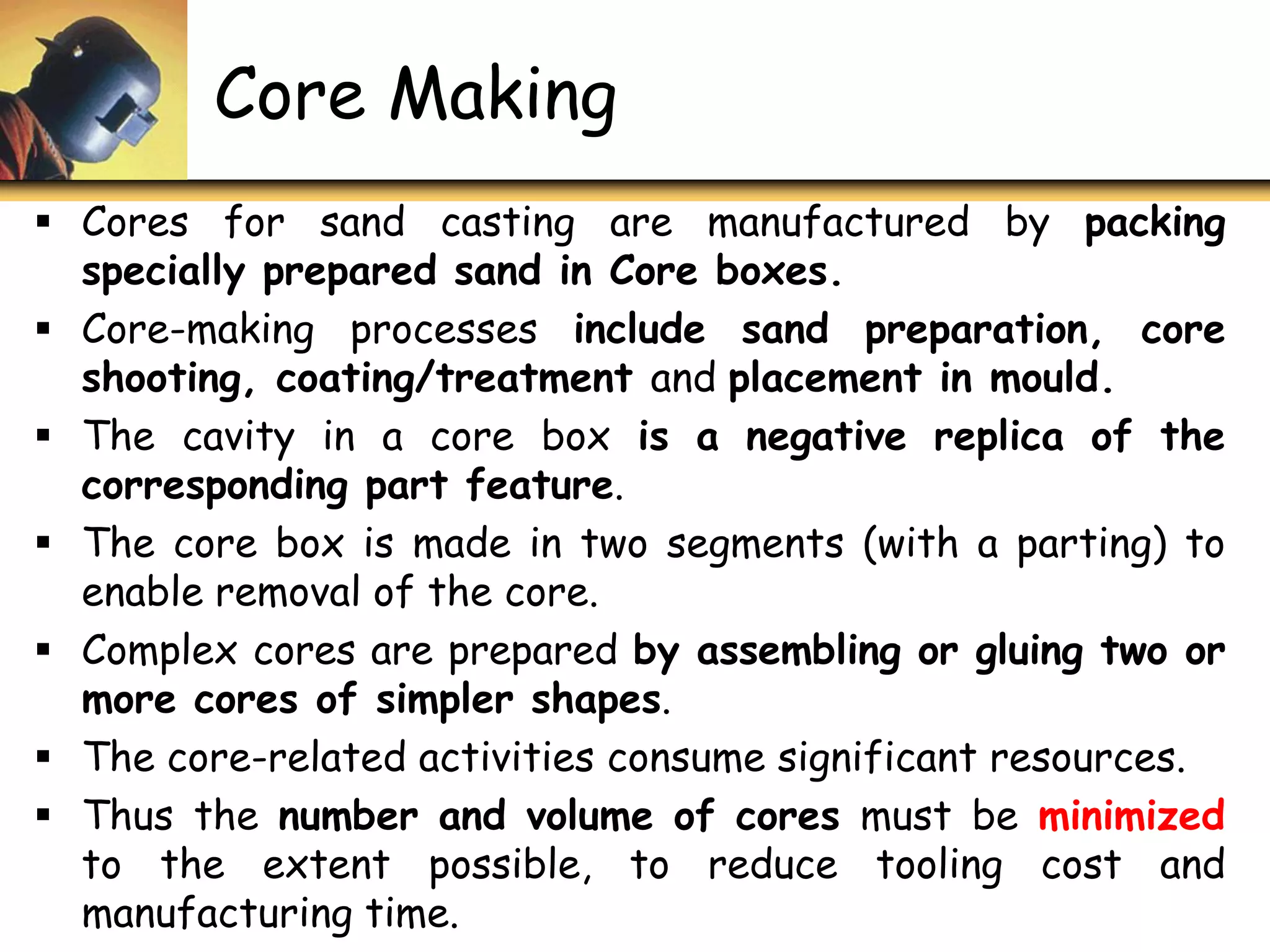 U2 p3 core, core prints and chaplets | PDF