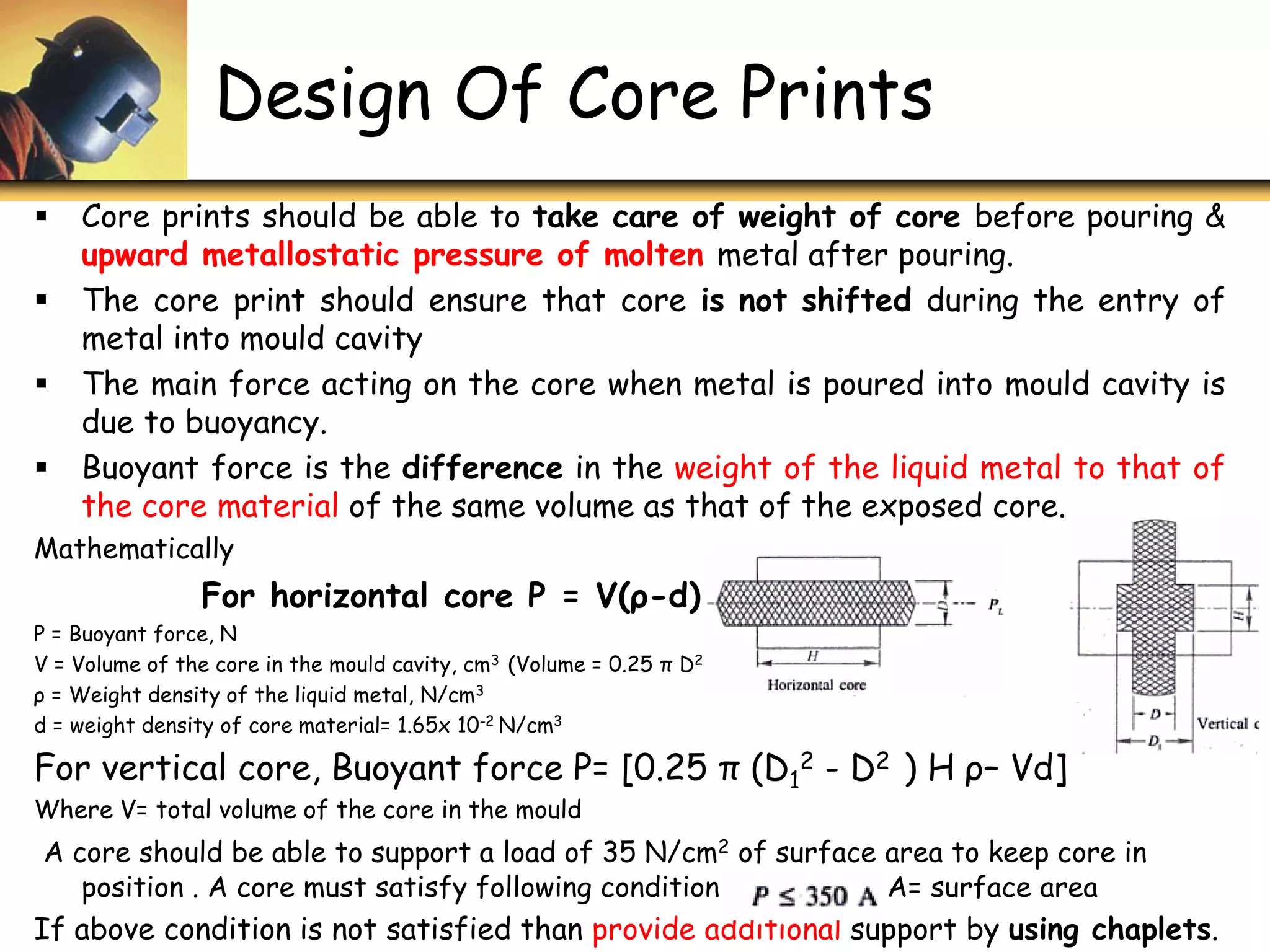 U2 p3 core, core prints and chaplets | PDF