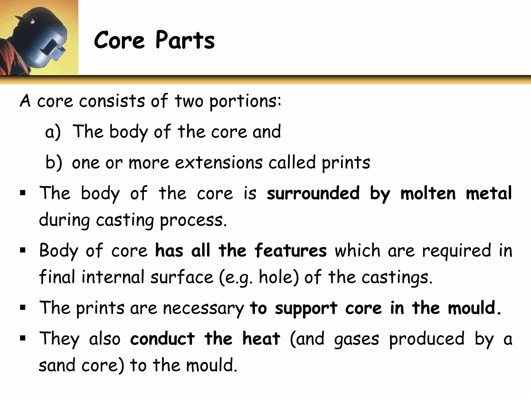 U2 p3 core, core prints and chaplets | PDF
