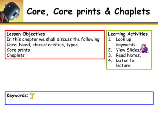 U2 p3 core, core prints and chaplets | PDF