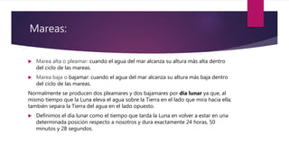 Las mareas | PPTX
