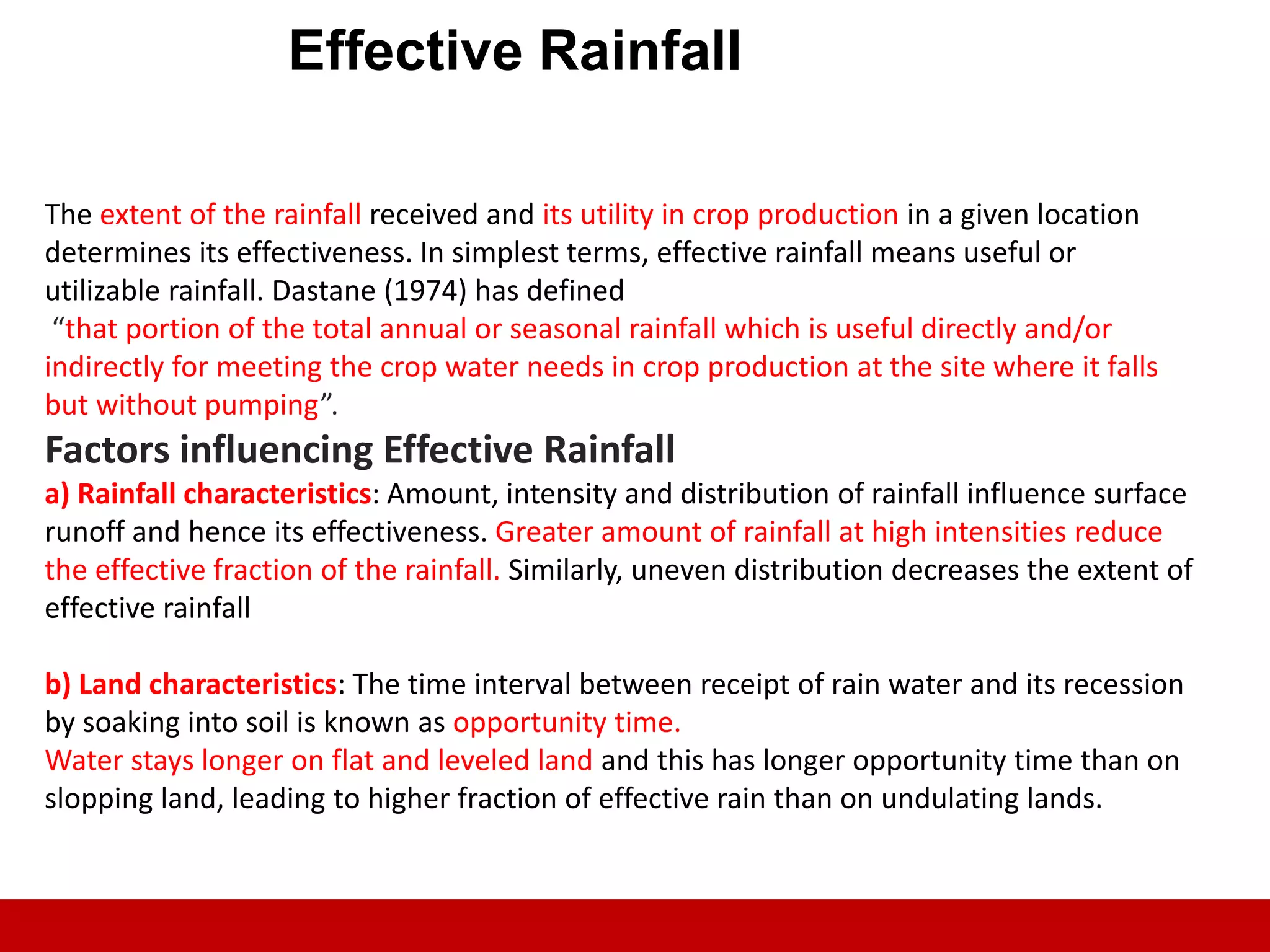 effective rain fall | PPTX