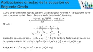 U3 09 ecuaciones de segundo grado | PDF
