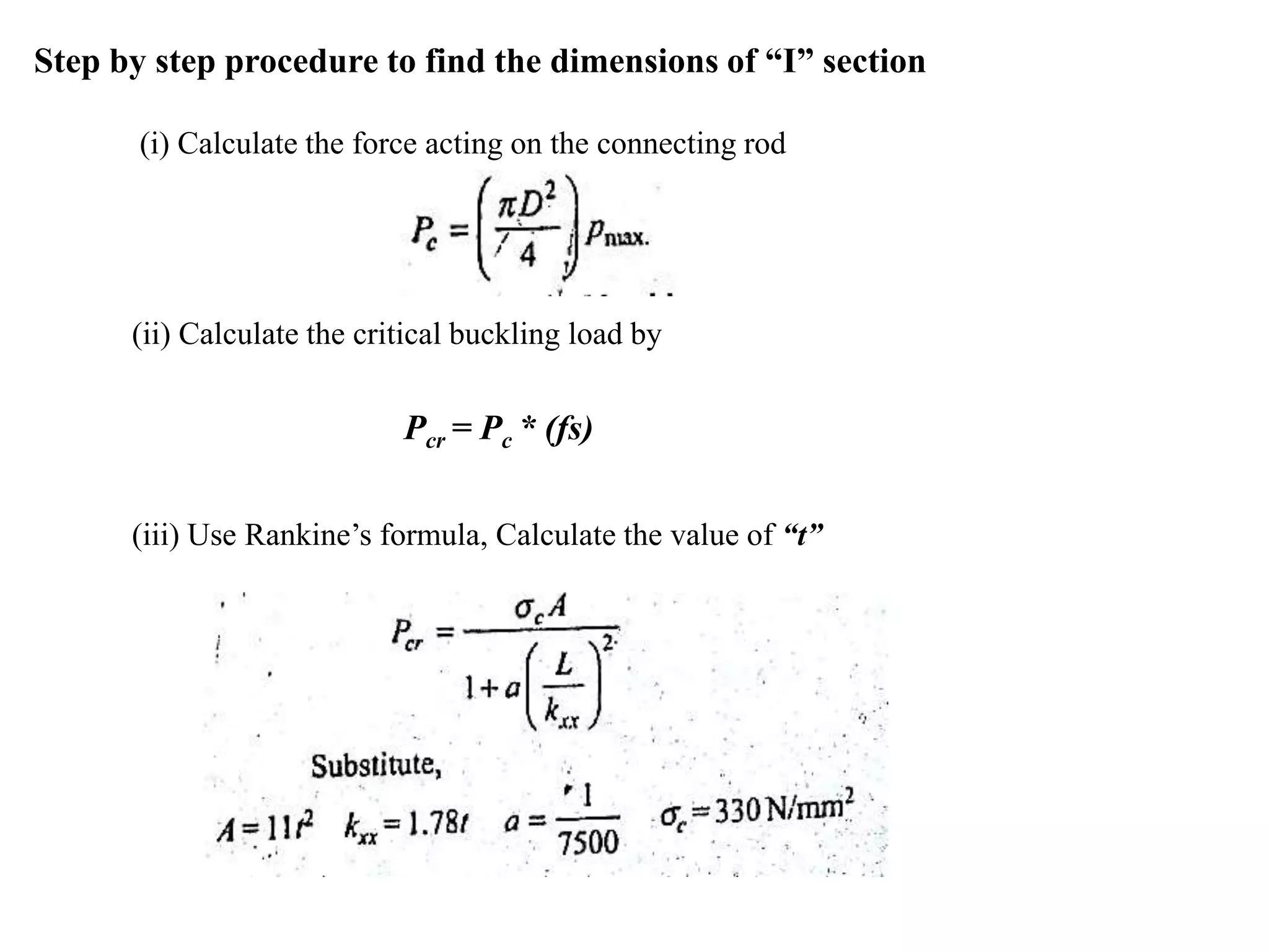 U3 design of connecting rod-(i section, big&small eng, bolt, whipping ...