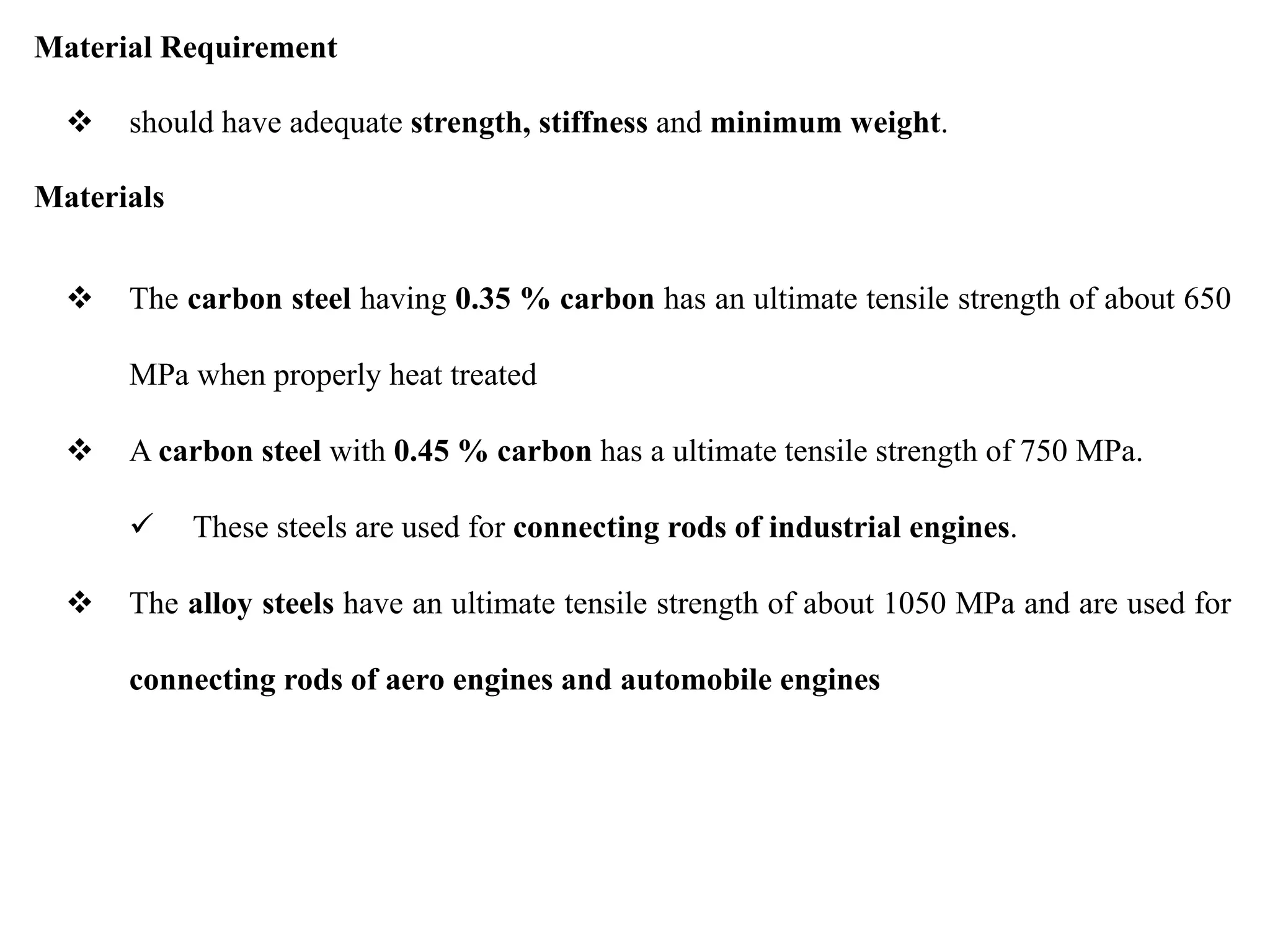 U3 design of connecting rod-(i section, big&small eng, bolt, whipping ...