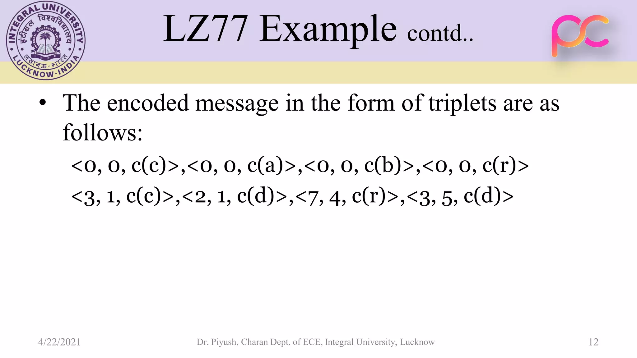 Unit 3 Dictionary based Compression Techniques | PDF