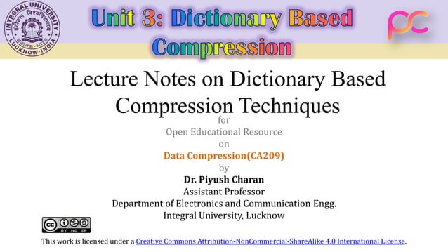 Unit 3 Dictionary based Compression Techniques | PDF | Programming Languages | Computing