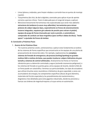 Fundamentos de frenos clase completa 222 | PDF