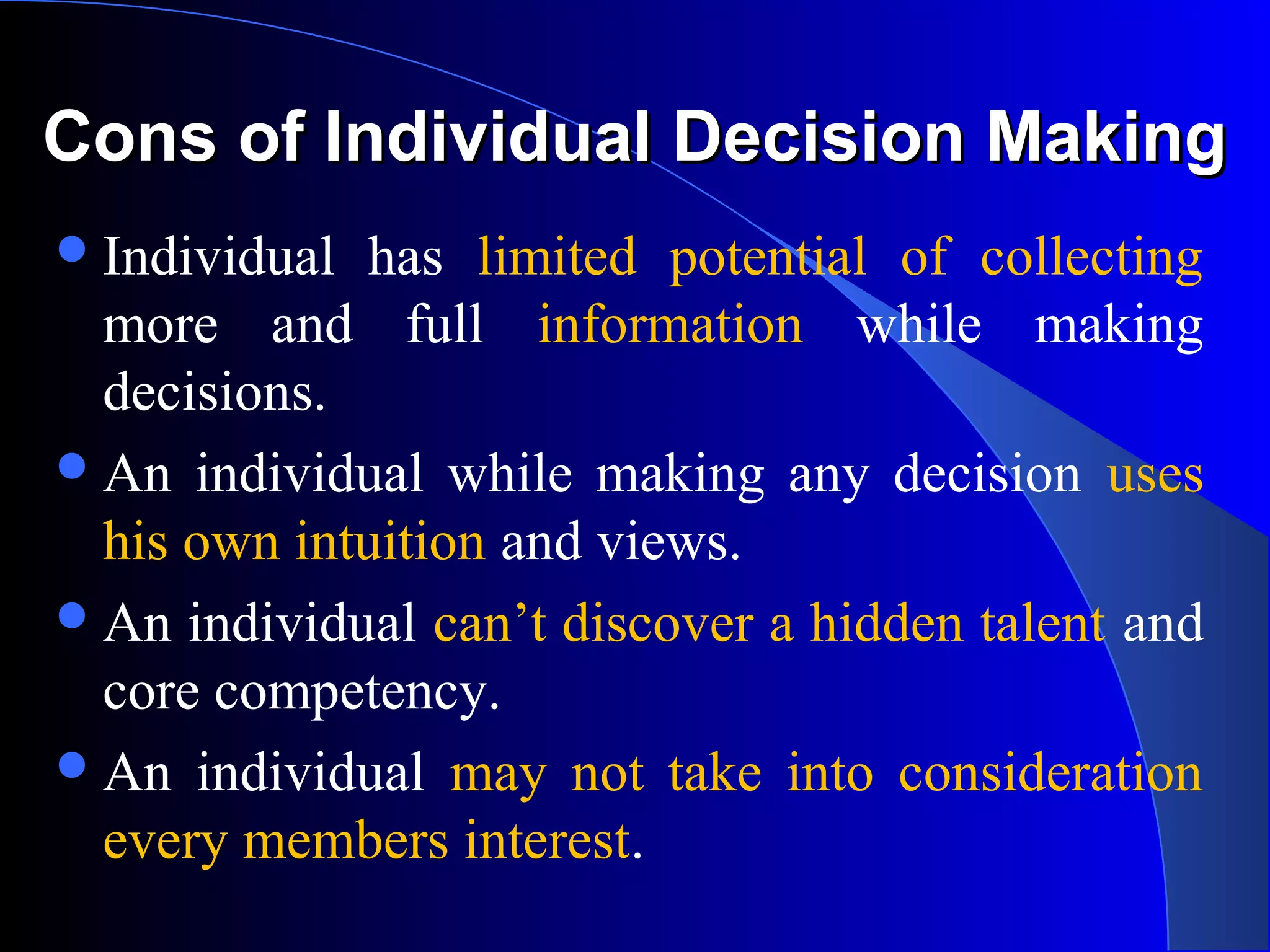 Decision Making: Decision Making Process, Stages in Decision Making ...