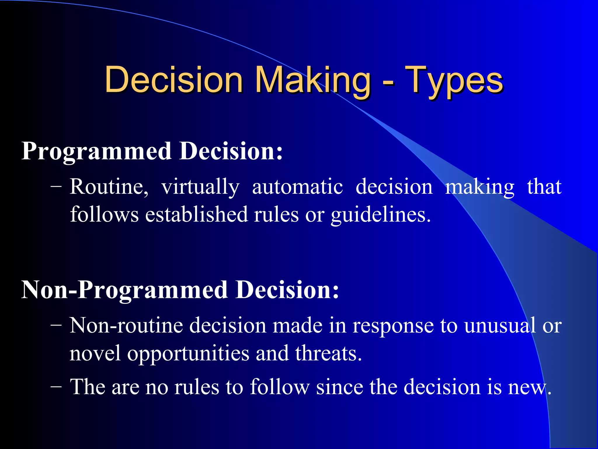 Decision Making: Decision Making Process, Stages in Decision Making ...