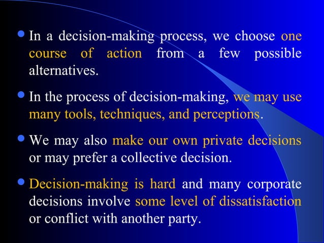 Decision Making: Decision Making Process, Stages in Decision Making ...