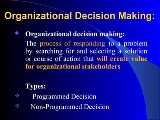 Decision Making: Decision Making Process, Stages in Decision Making ...