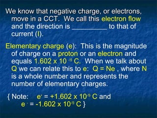 Grade 11, U3 L2-Electric Current | PPT