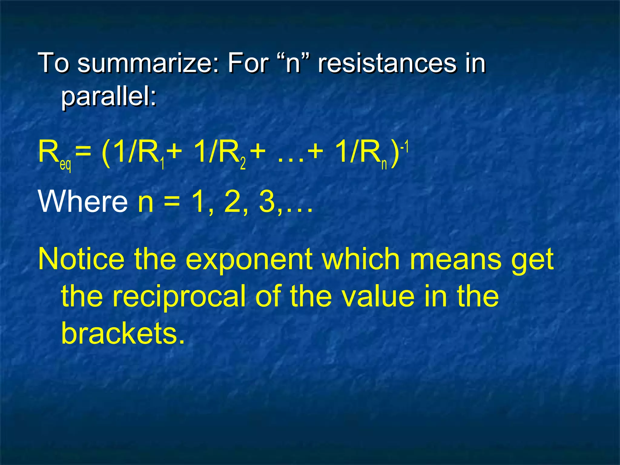 Grade 11,U3 L4-resistance in Series and Parallel CCT's | PPT