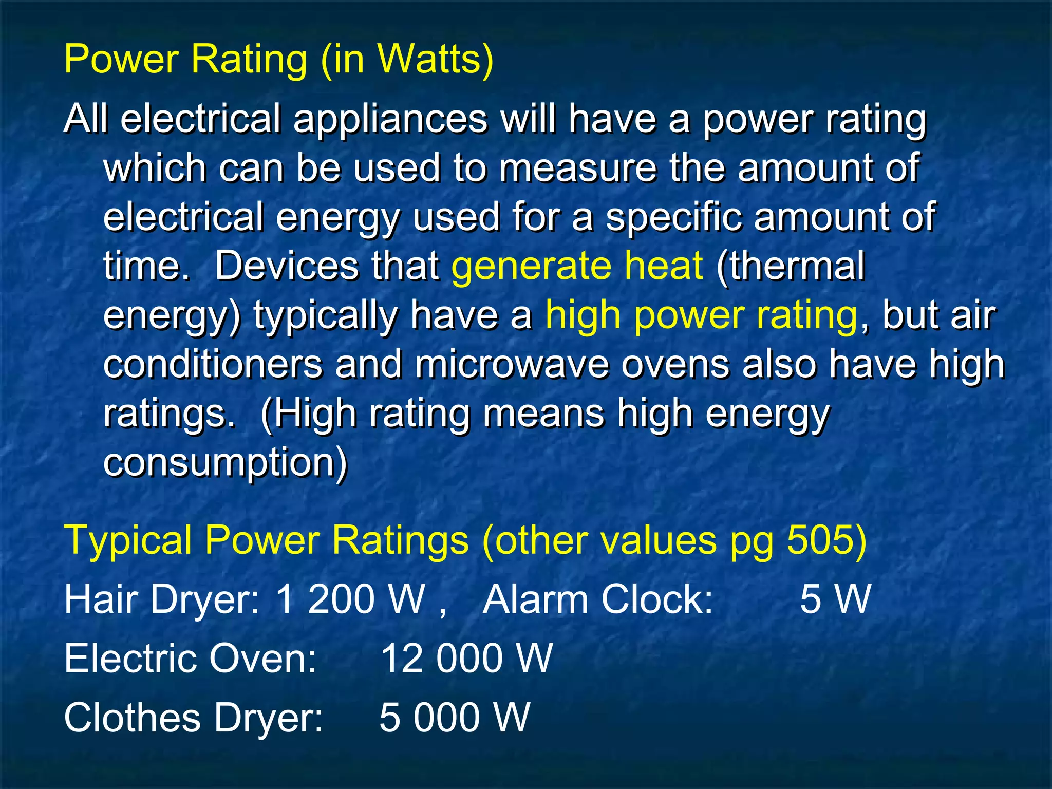 Grade 11, U3 L6-Power Rating | PPT