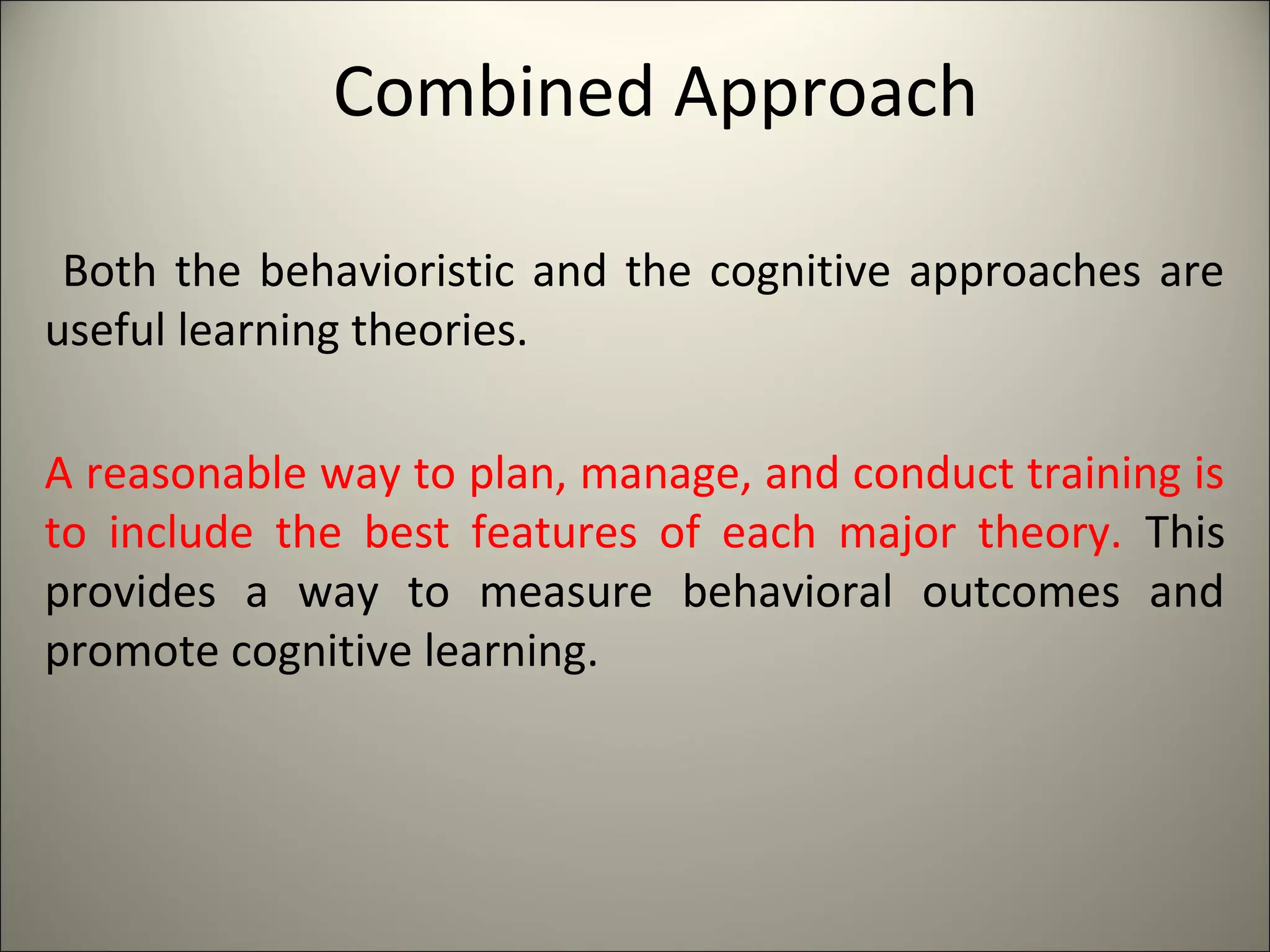 Learning Process, Training Climate, Development and Designing Training ...