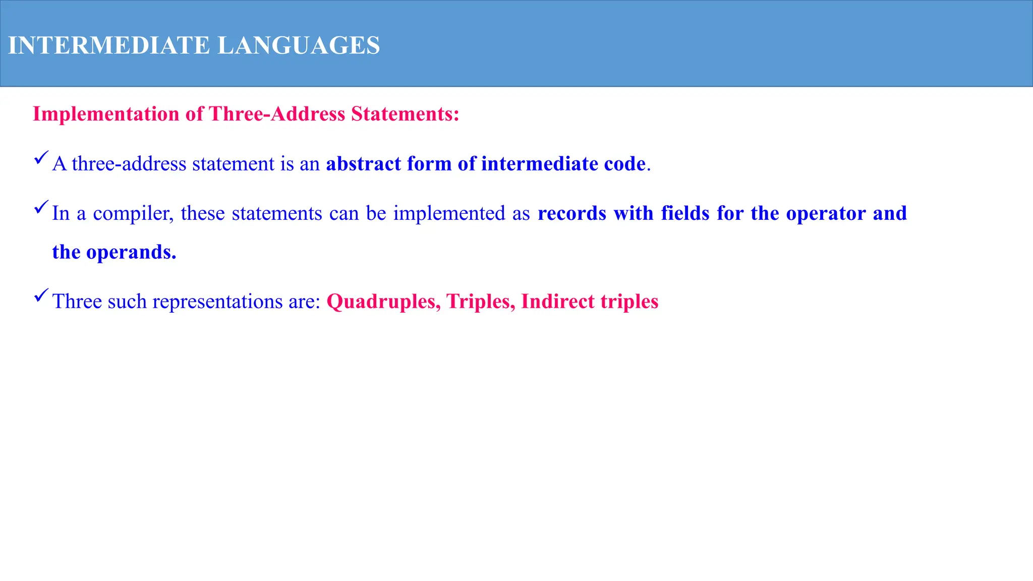 Syntax directed definition and intermediate code generation | PPT