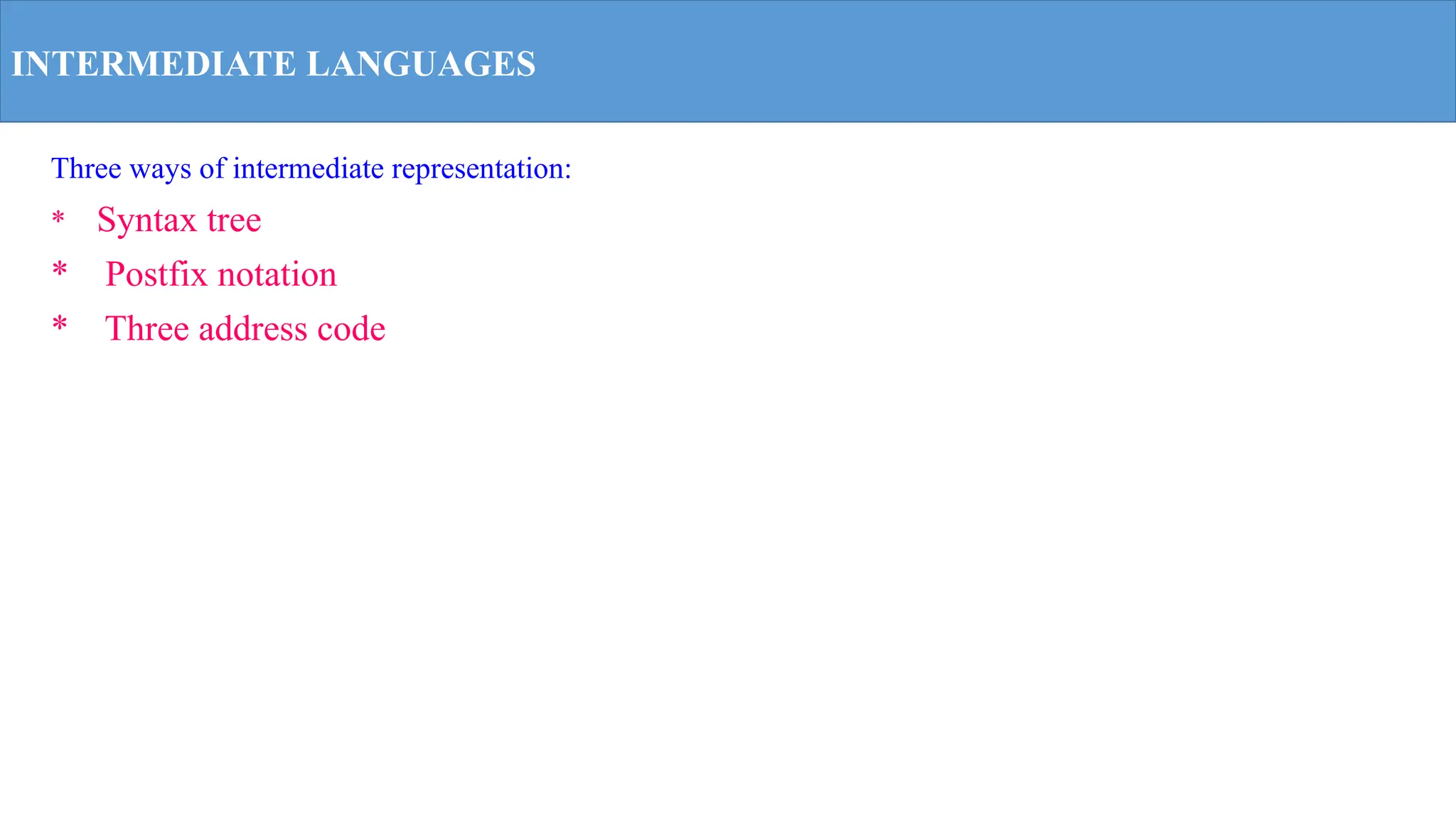Syntax directed definition and intermediate code generation | PPT
