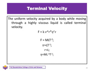 Properties of Matter - U3 - Viscosity-PPT 1 | PPTX