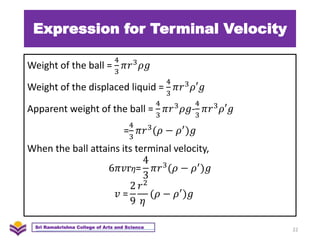 Properties of Matter - U3 - Viscosity-PPT 1 | PPTX