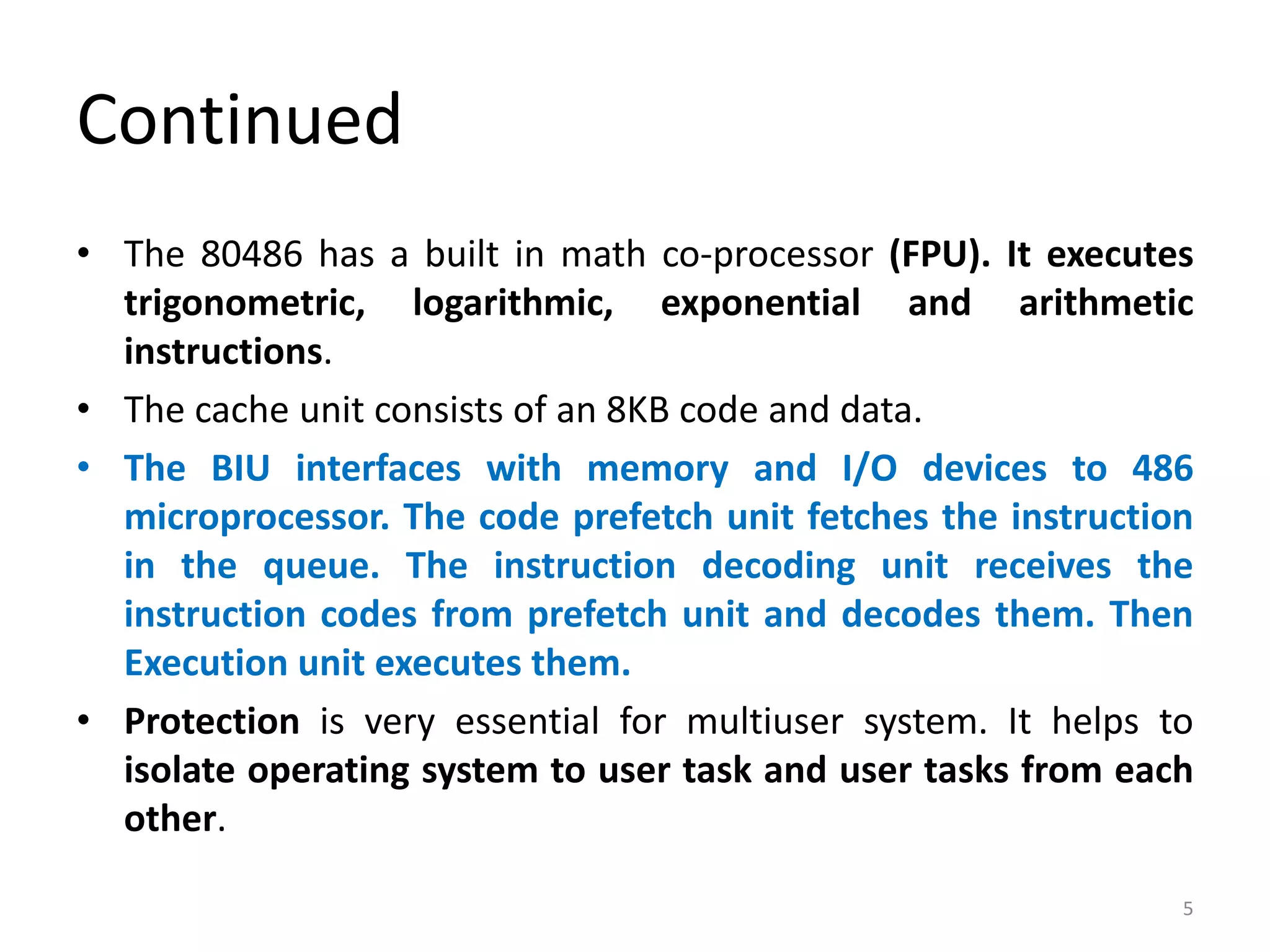 486 or 80486 DX Architecture | PPTX