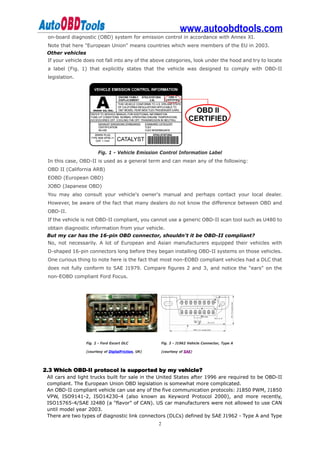 U381 live data scanner auto code reader obd2 user manual | PDF