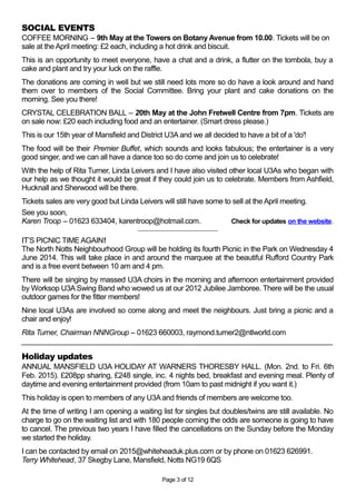 Mansfield U3A Newsletter - April 2014 | PDF