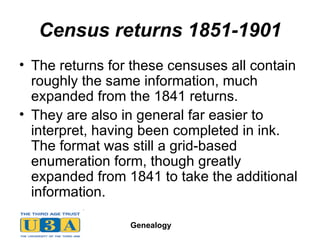 Using Census Records | PPT | Genealogy and Ancestry | Hobbies & Interests