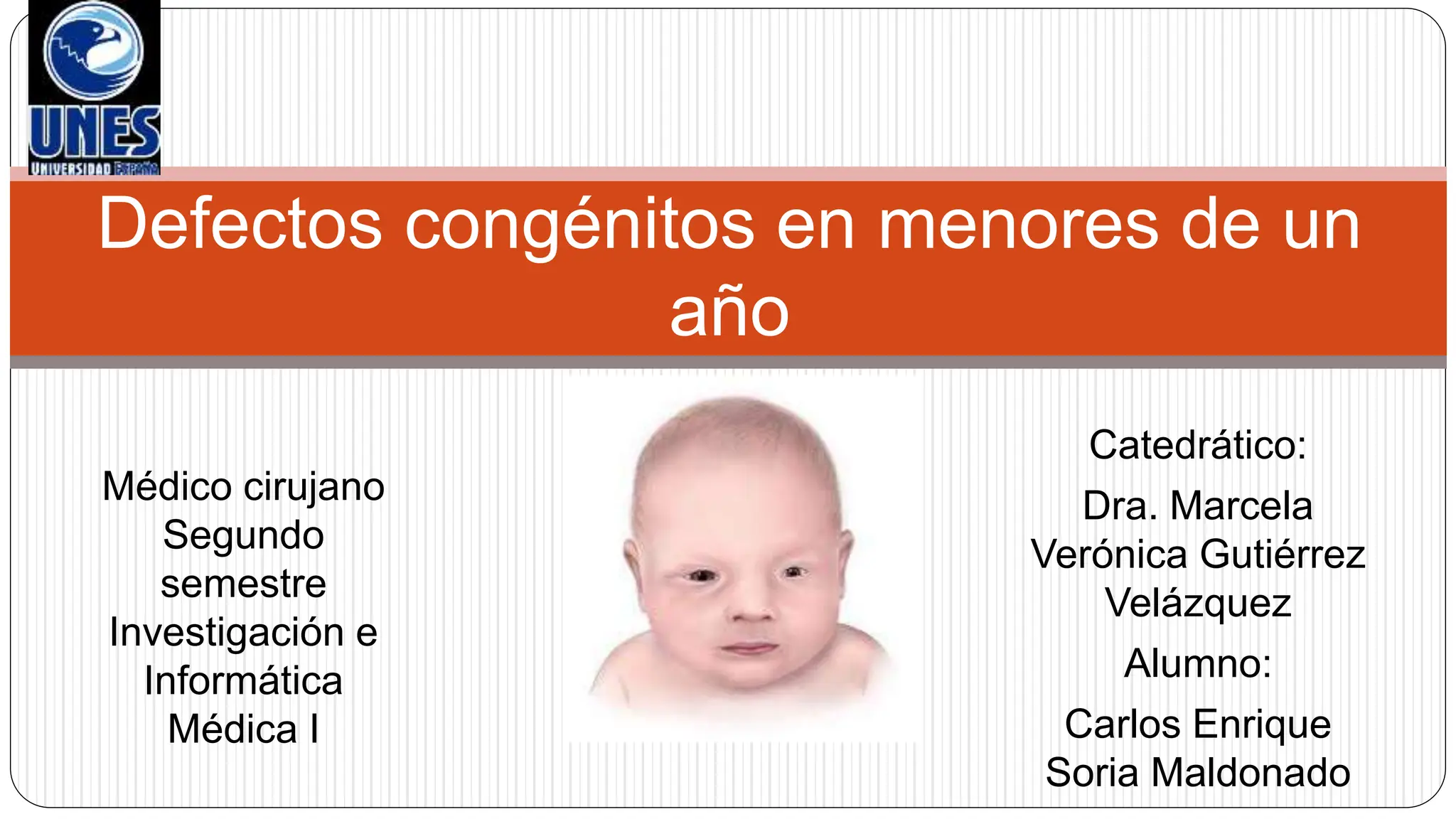 Defectos congénitos en menores de un año | PPTX