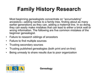 Genealogy research methods | PPT