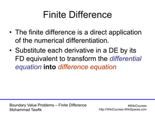 Boundary Value Problems - Finite Difference | PDF