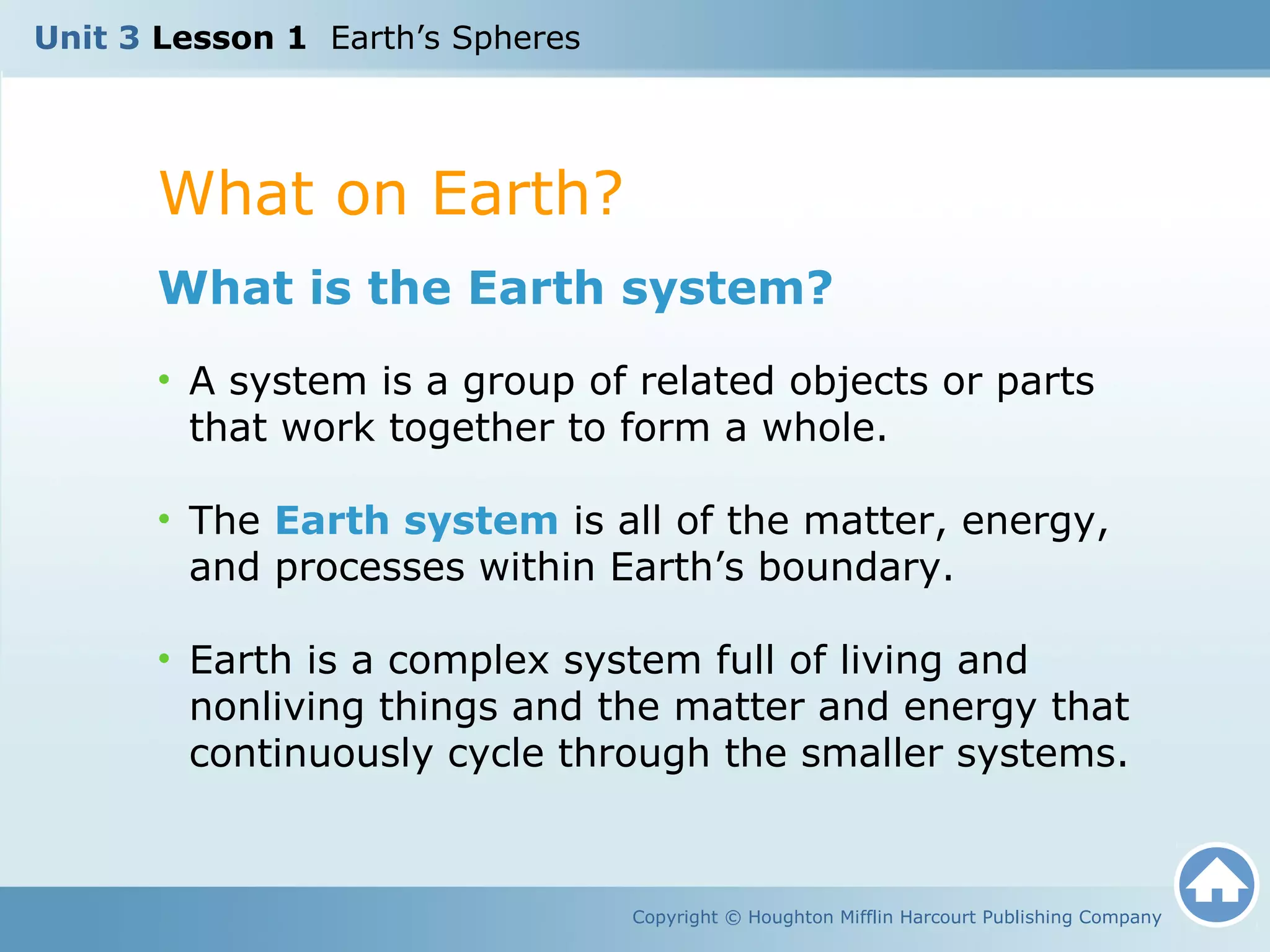 U3L1 - Earth's Spheres | PPT