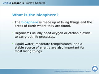 U3L1 - Earth's Spheres | PPT