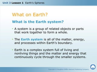 U3L1 - Earth's Spheres | PPT