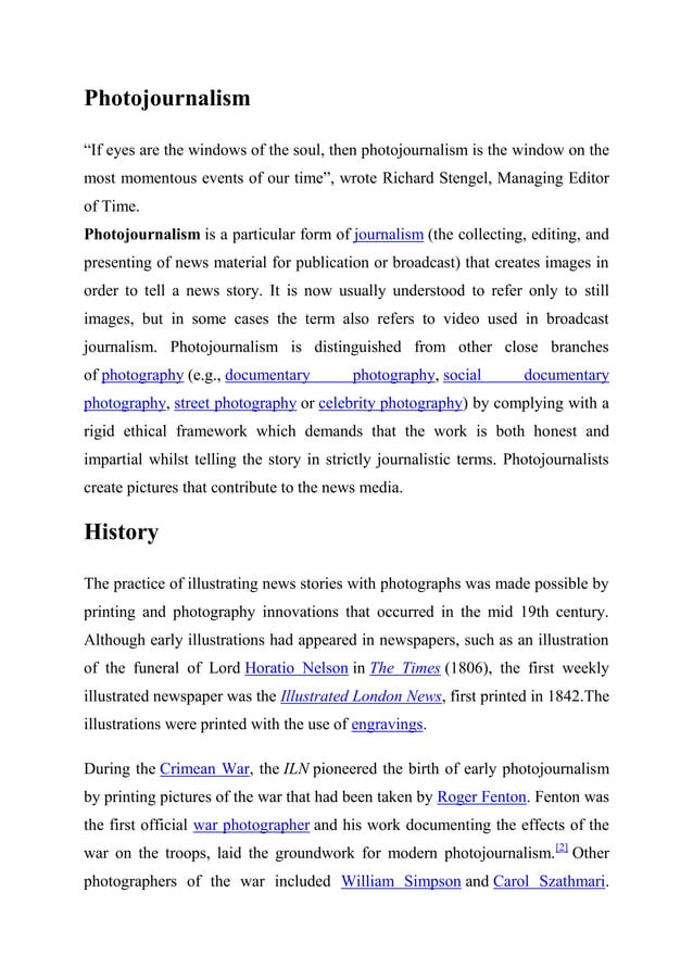 Photojournalism | PDF