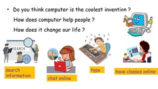It's a reading text about getting to know a computer | PPT