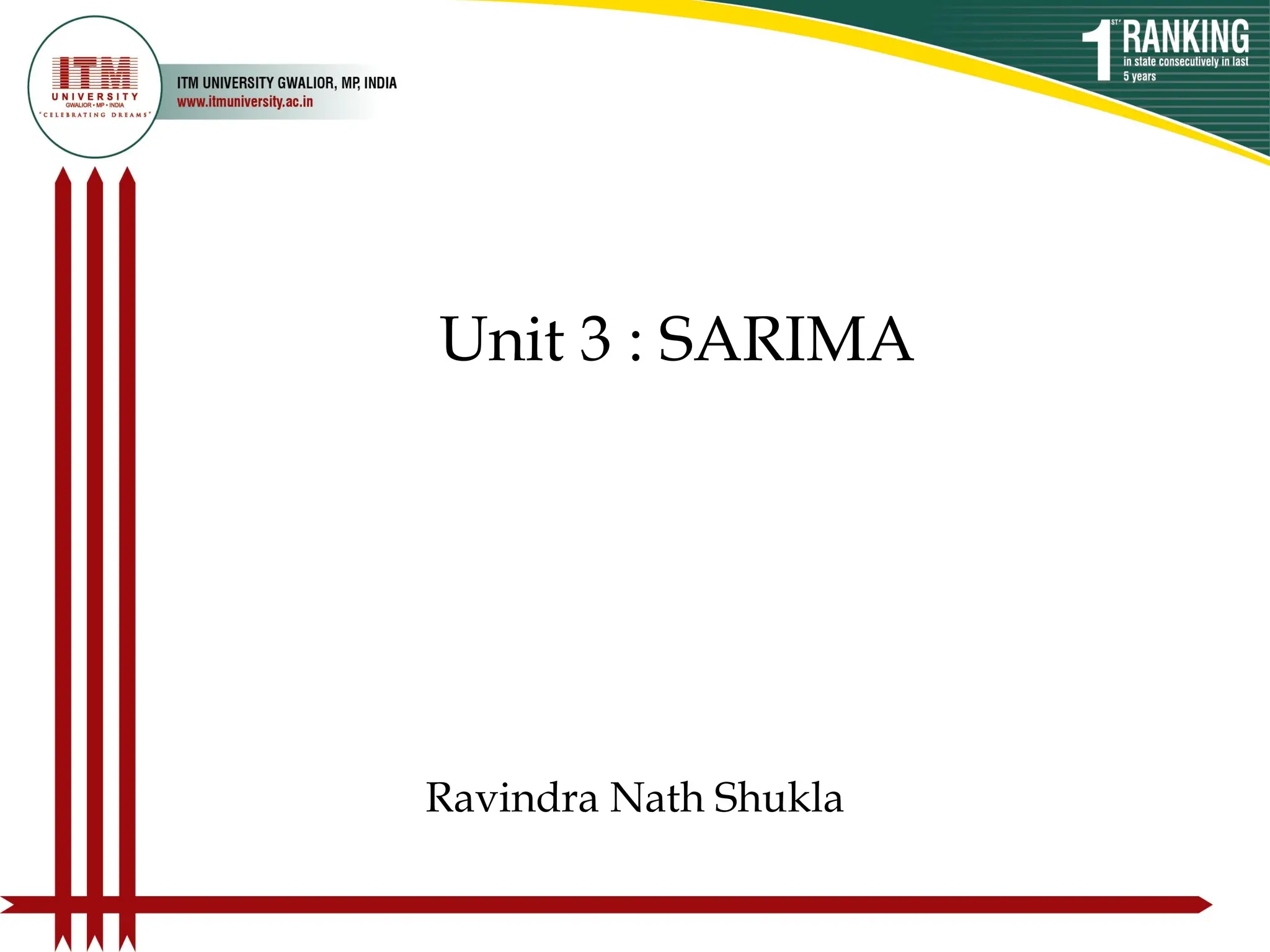 U3_SARIMA_Seasonal ARIMA time series model.pptx