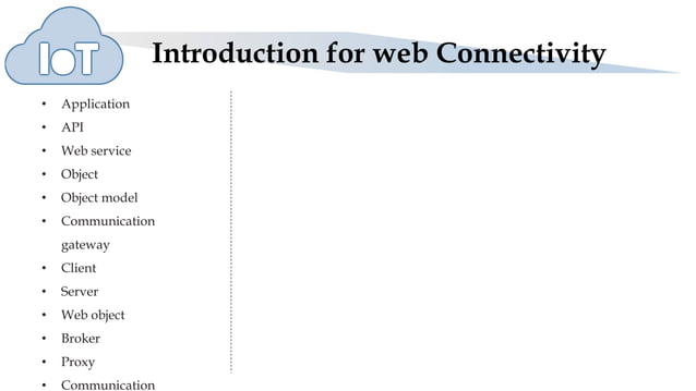 Introduction For Web Connectivity Iot Pptx