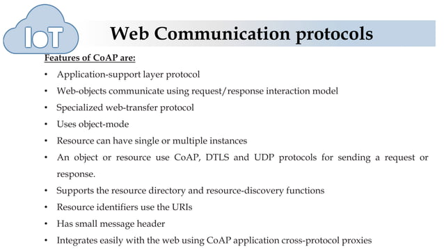 web communication protocols in IoT | PPTX | Internet | Computing